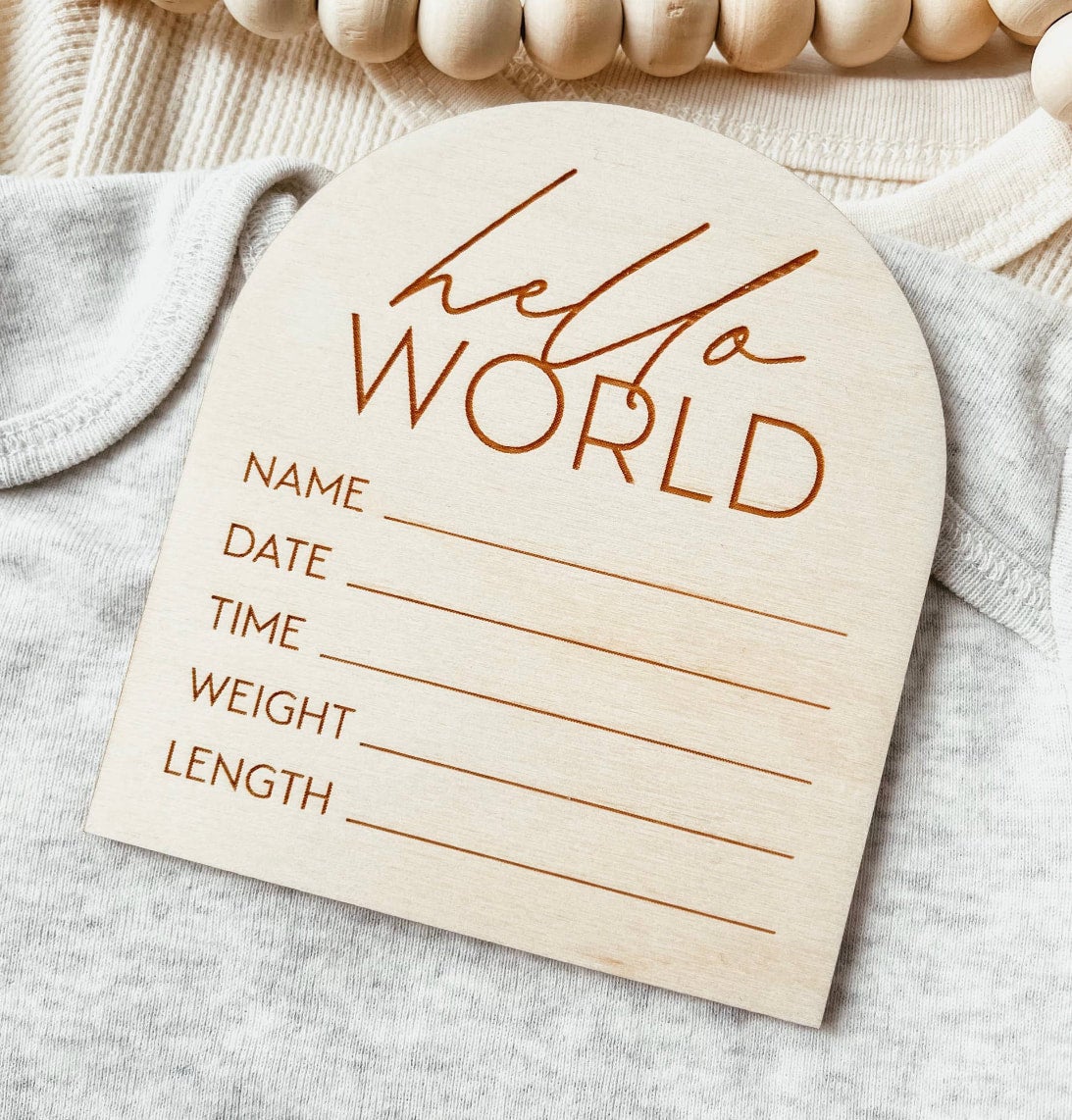 Baby Birth Announcement Sign - Arch Birth Statistics | Bliss & Bubs ...